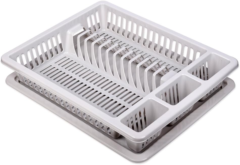 Dish Drainer with Tray | Plastic Draining Stand – happyhome